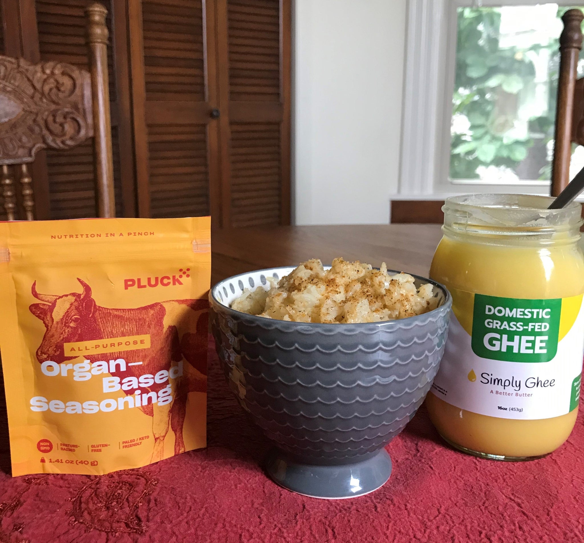 Creamy Cauliflower Mash with Parmesan, Ghee & Pluck Seasoning