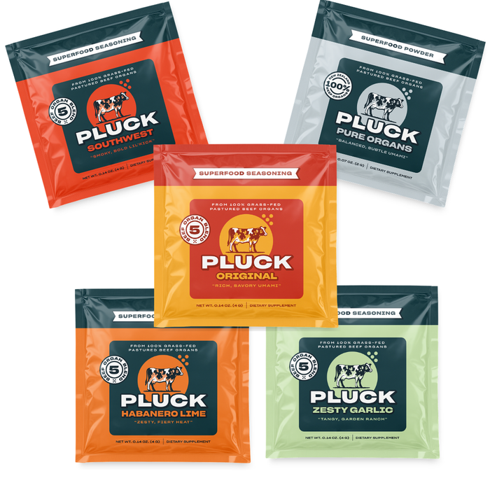 Pluck Sample Pack - Try All 5 Organ Superfood Seasonings